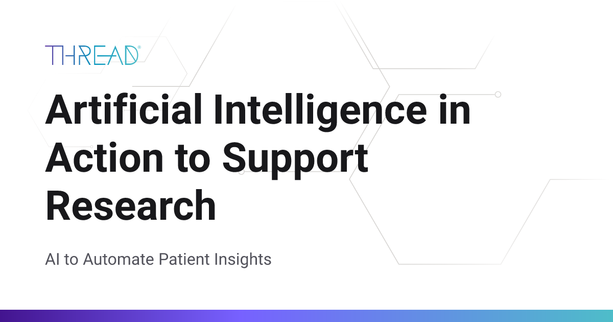 Artificial Intelligence in Action to Support Research | THREAD